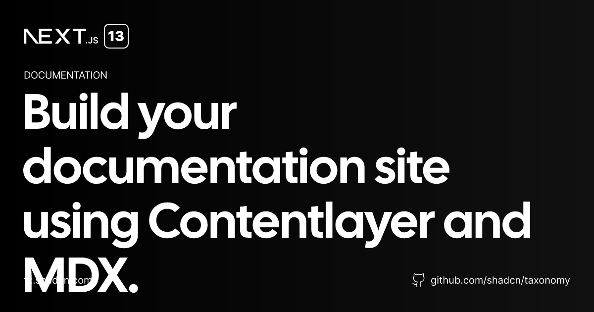 Documentation Taxonomy 